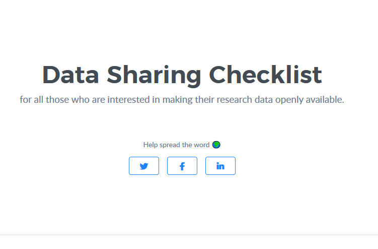 Data Sharing Checklist for NGOs and Practitioners – Berkeley Initiative ...